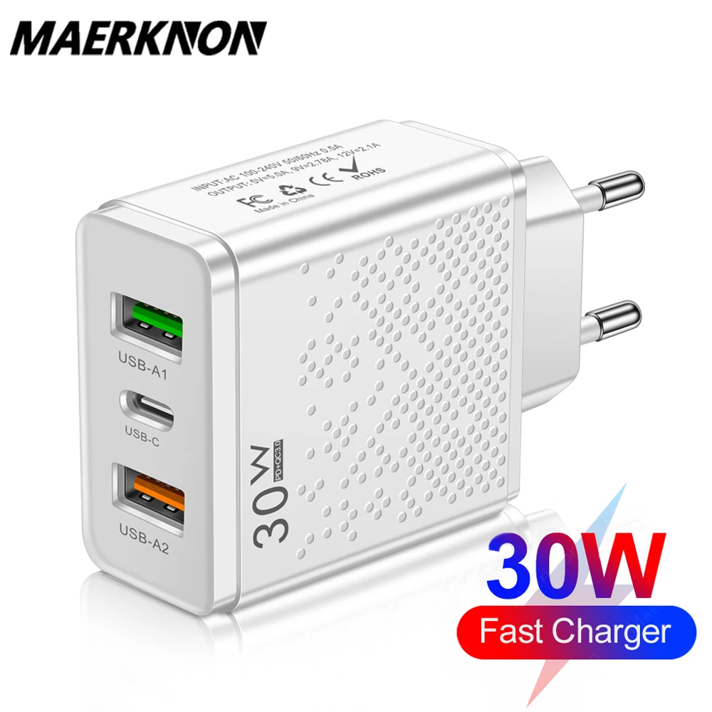 PD-USB-Charger-Quick-Charge-3-0-30W-Fast-Phones-Charger-Adapter-For ...