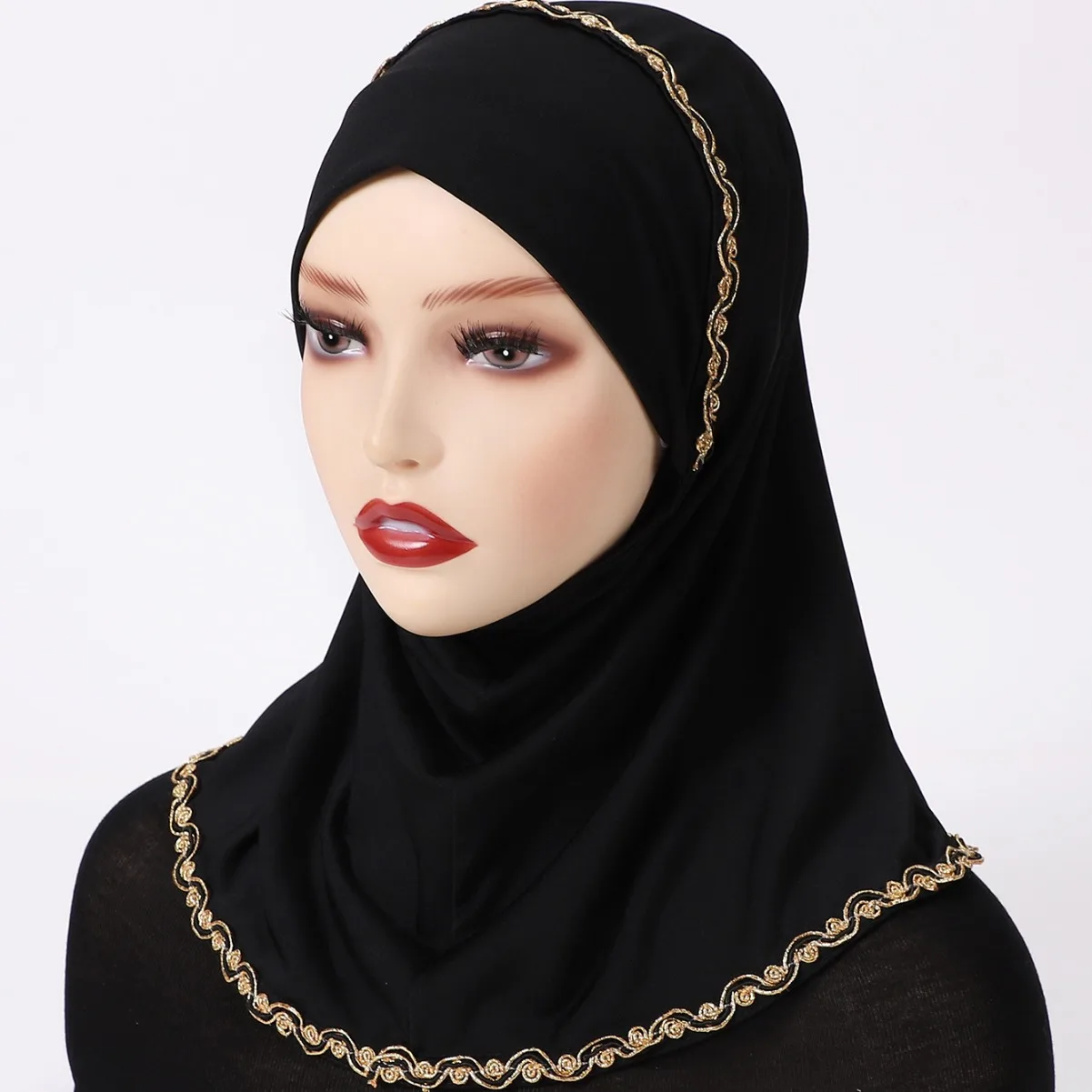 Ramadan Muslim Instant Hijab Woman Undercap Shawls Ready To Wear Hijabs ...