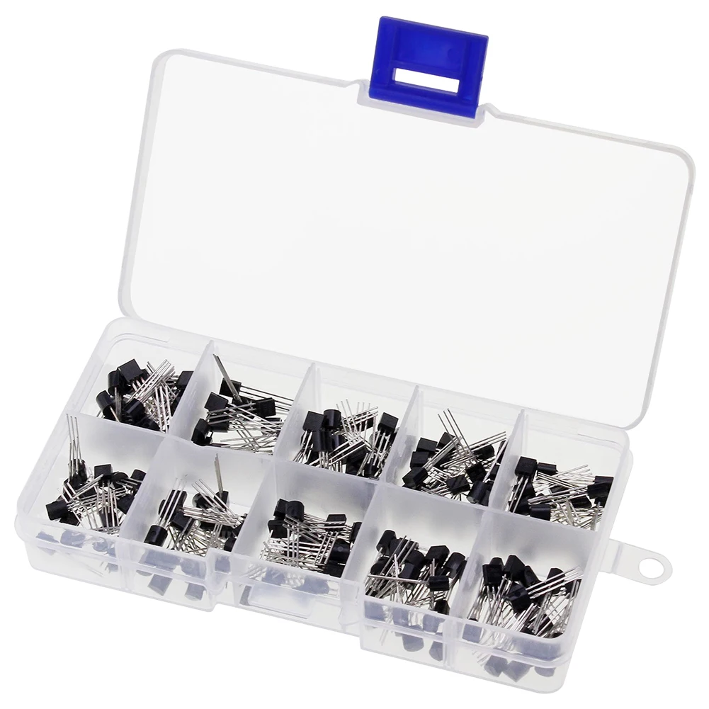 200Pcs Transistor Kit BC327 BC337 2N2222 2N2907 2N3904 2N3906 S8050 ...