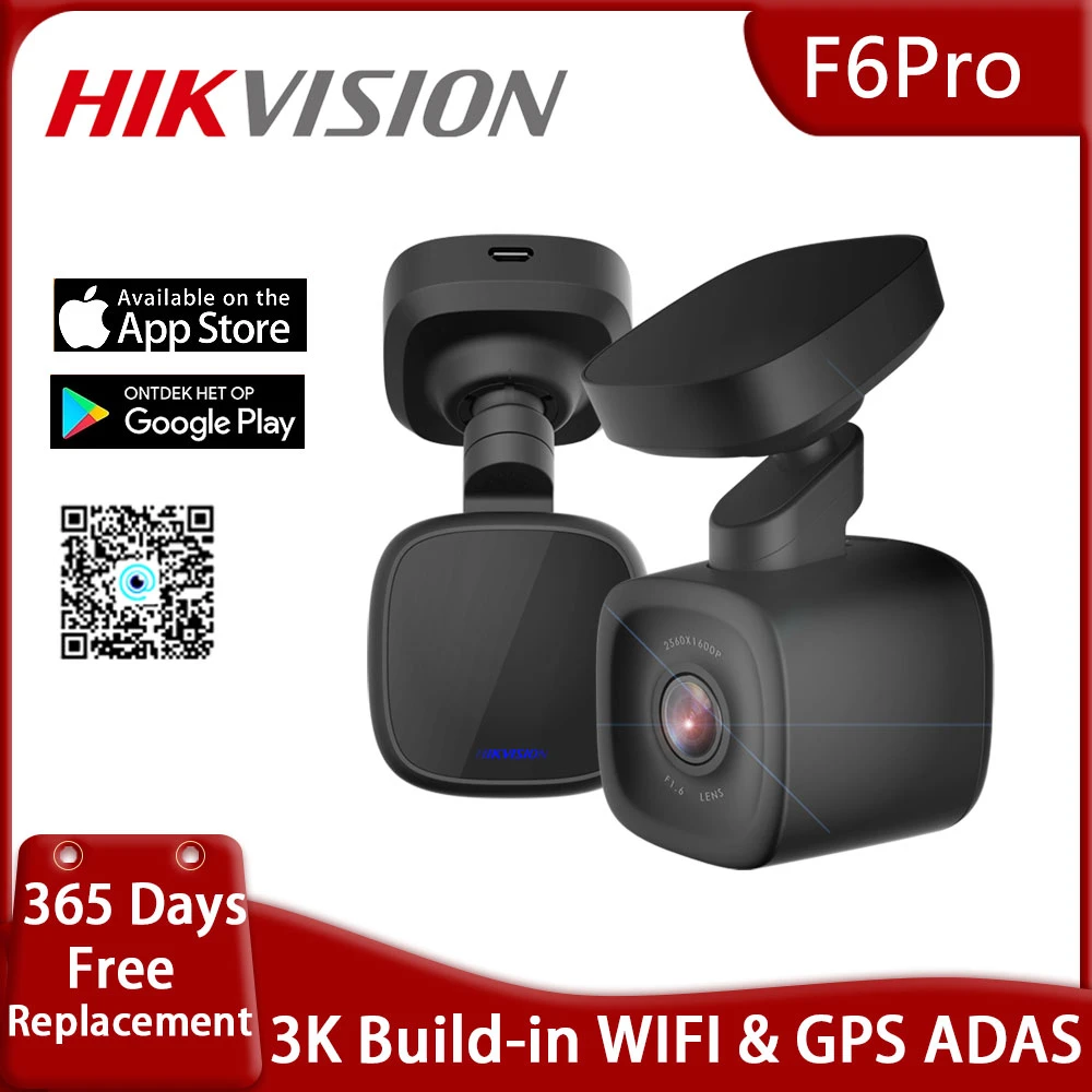 HIKVISION F6 Pro Dash Cam For Car 3K WiFi Support Phone Control ADAS Driving Aids F1.6 Clear ...