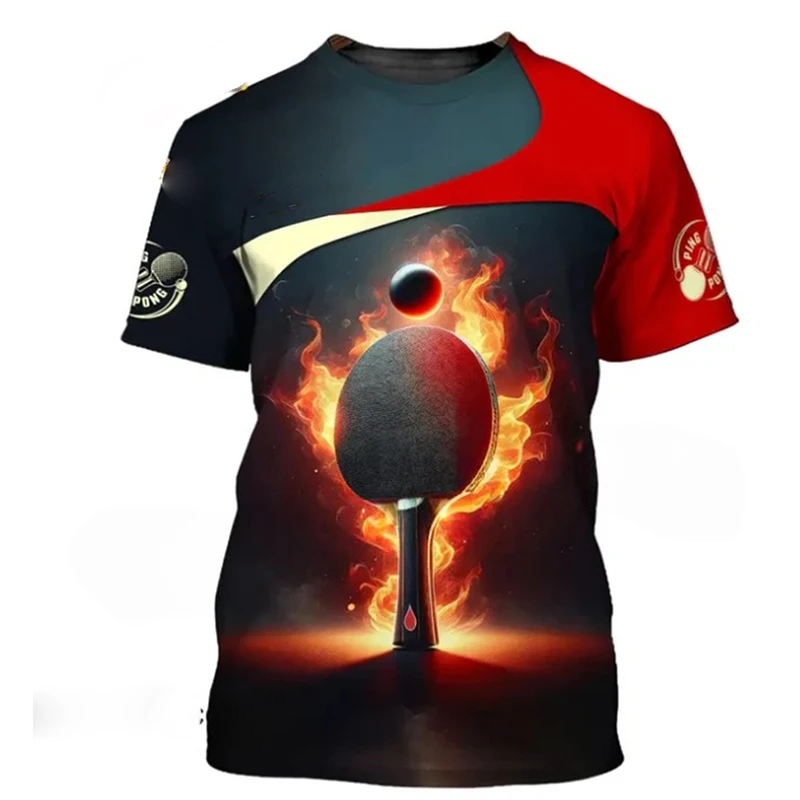 Table Tennis Train Uniform T-shirt Men Women Funny 3D Print Short ...