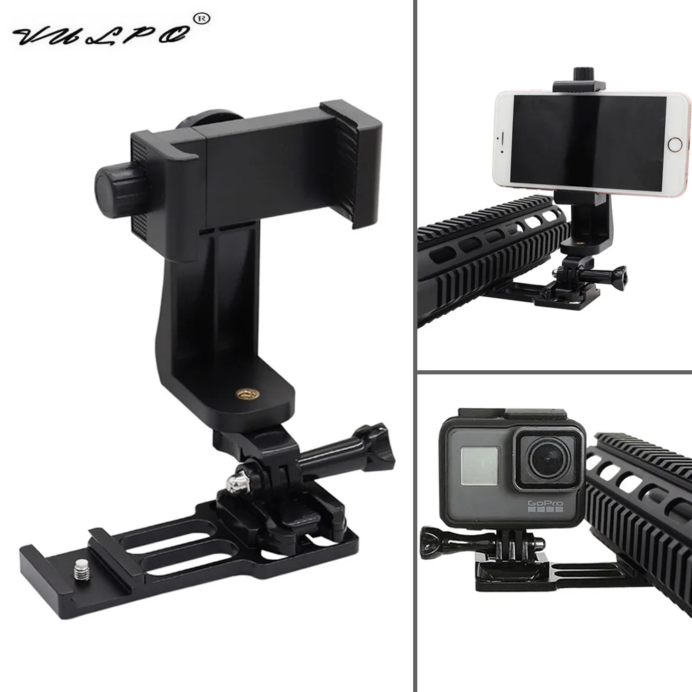 VULPO-Tactical-Gun-Airsoft-Pistol-20mm-Picatinny-Rail-Mount-Phone-Sport ...