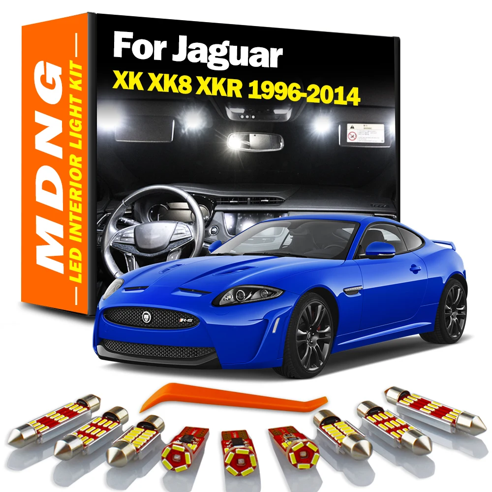 Kit-de-luz-LED-para-espejo-de-coche-luz-de-techo-Interior-para-Jaguar ...