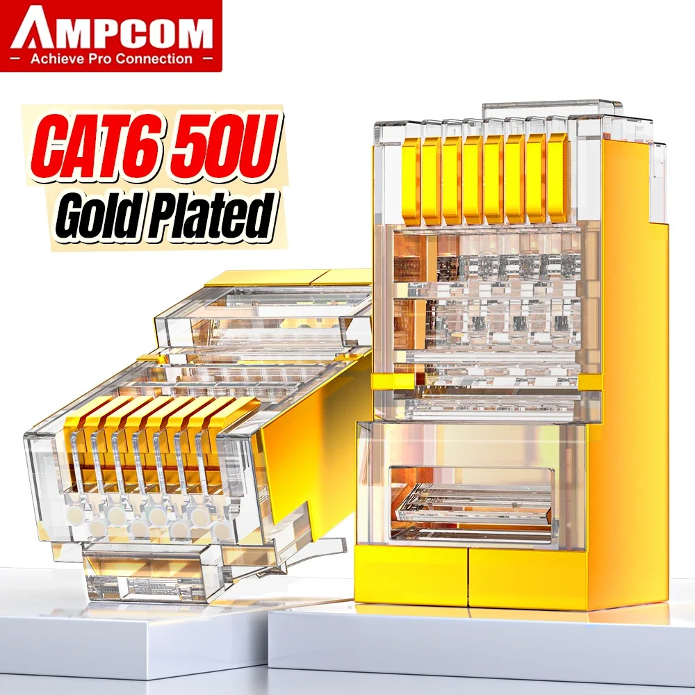 AMPCOM-CAT6-Shielded-RJ45-Modular-Plug-Connector-8P8C-Crimp-End ...
