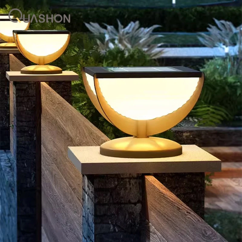 LED-Solar-Column-Head-Lamp-Outdoor-Garden-Lawn-Lamp-Modern-Waterproof ...
