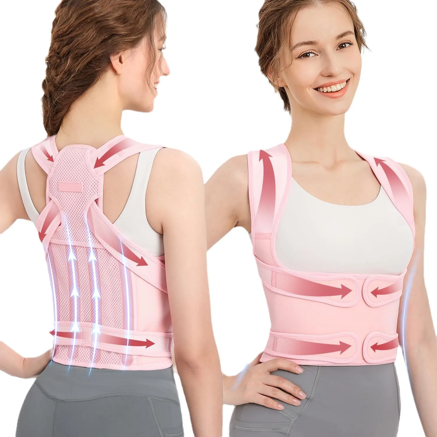 JUSTLANG-Back-Posture-Corrector-Lumbar-Pad-Waist-Support-Hunchback ...