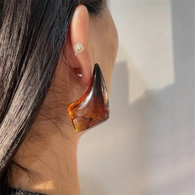 XIALUOKE Vintage hyperbole Geometric Resin Earrings For Women European ...