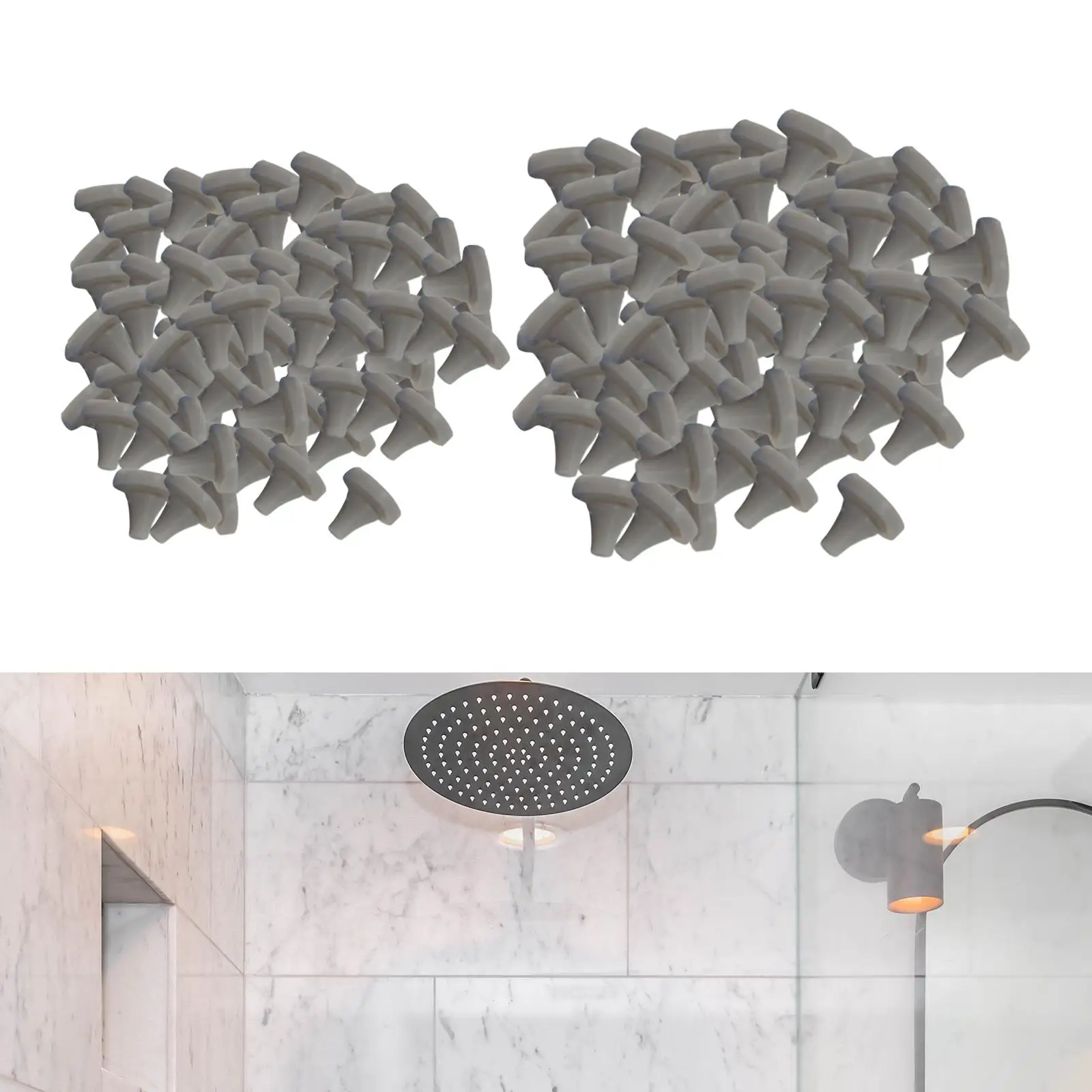 100Pcs Shower Head Spray Hole Silicone 4mm Nozzle Repair Parts Kit ...