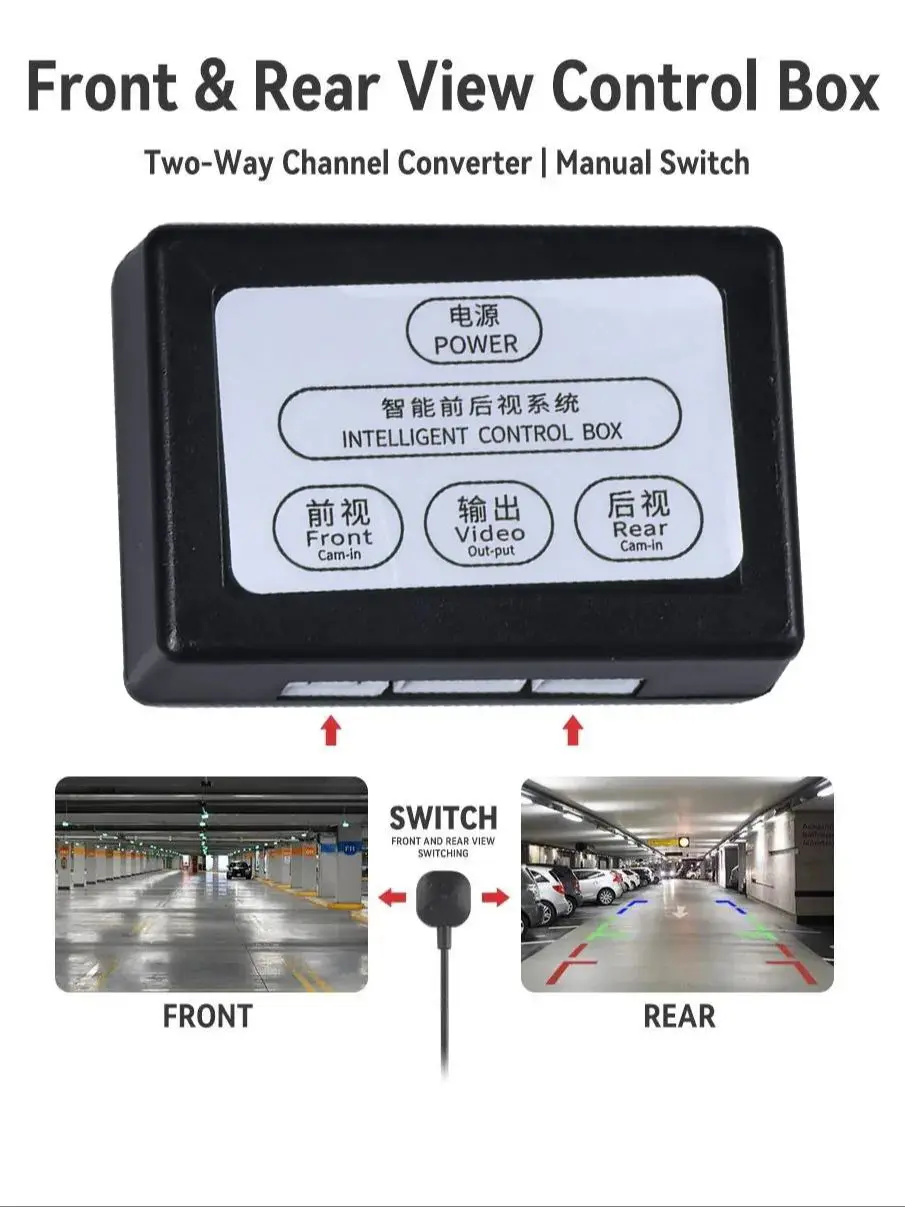 Car Parking Video Channel Converter Auto Switch Front Side/Rearview ...