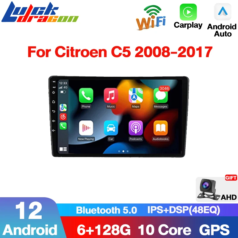 2 Din Android 12 Carplay Car Radio For Citroen C5 2008-2017 Autoradio ...