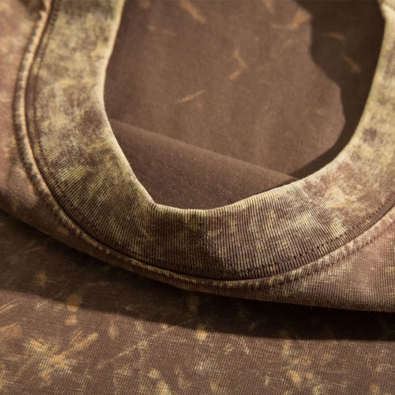 230g-Mens-Thicker-Cotton-Retro-Washed-T-shirts-3D-Puff-Print-Fashion ...