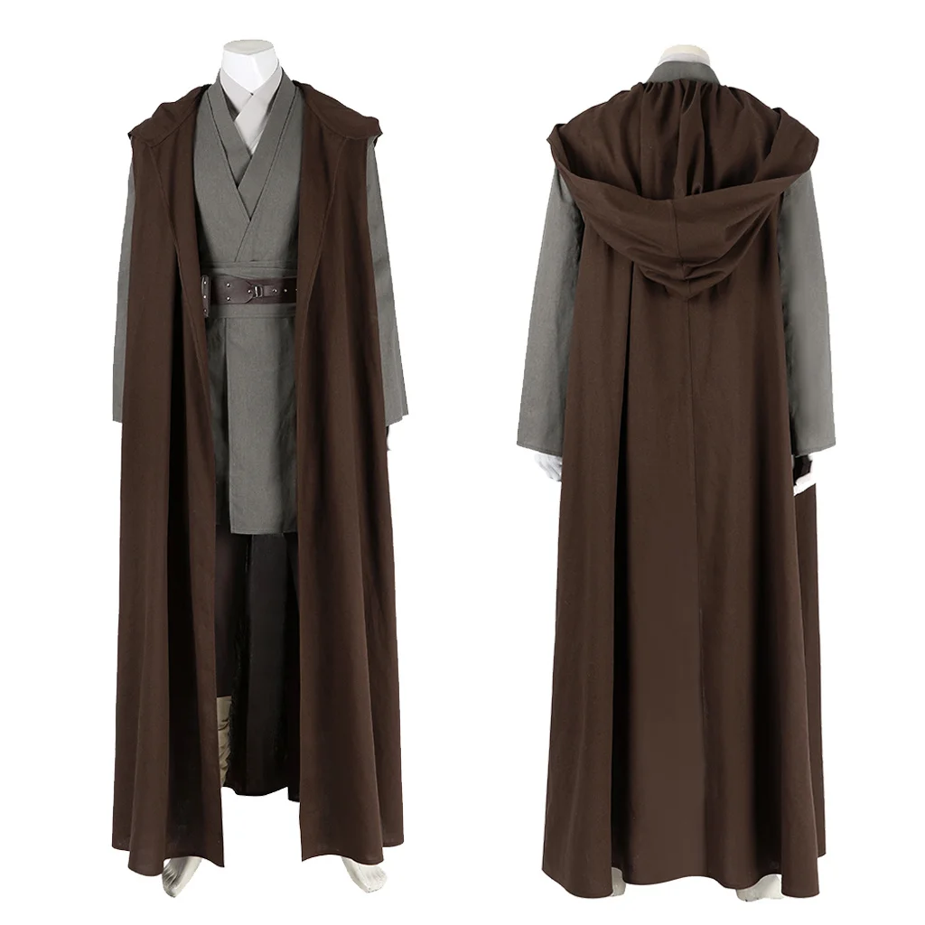 Men's Jedi Kenobi Cosplay Costume Robe Cloak Full Set Master Kenobi ...