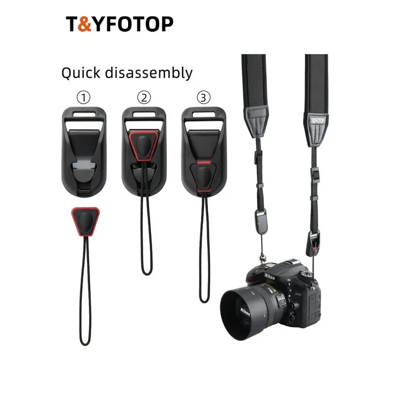 2x Quick Release Connector With Base For Camera Shoulder Strap S-ony Ca ...