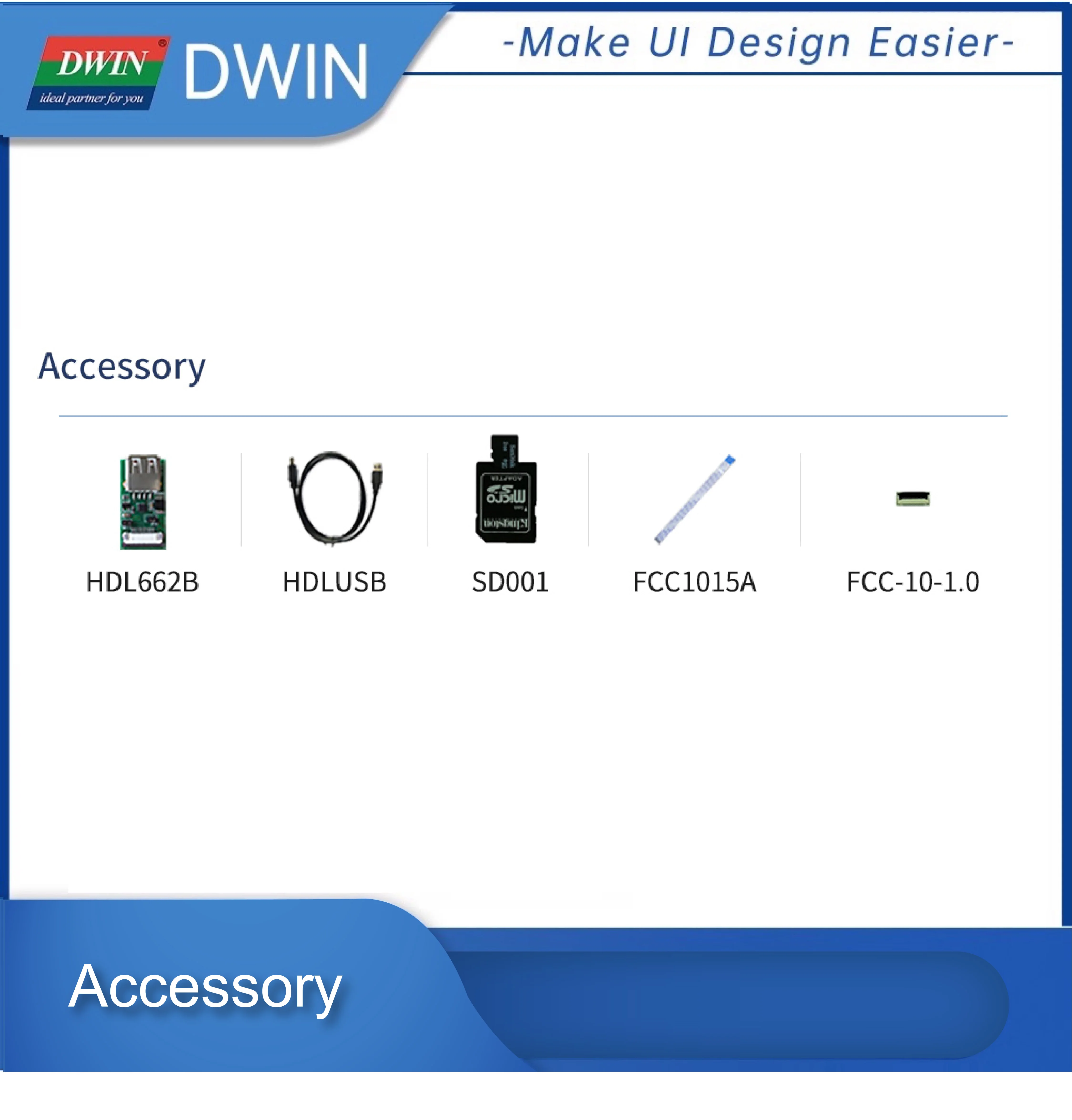 ملحقات DMG80480C070 04WTC ، وتشمل HDL662B و FCC1015A و HDL كابل USB ...