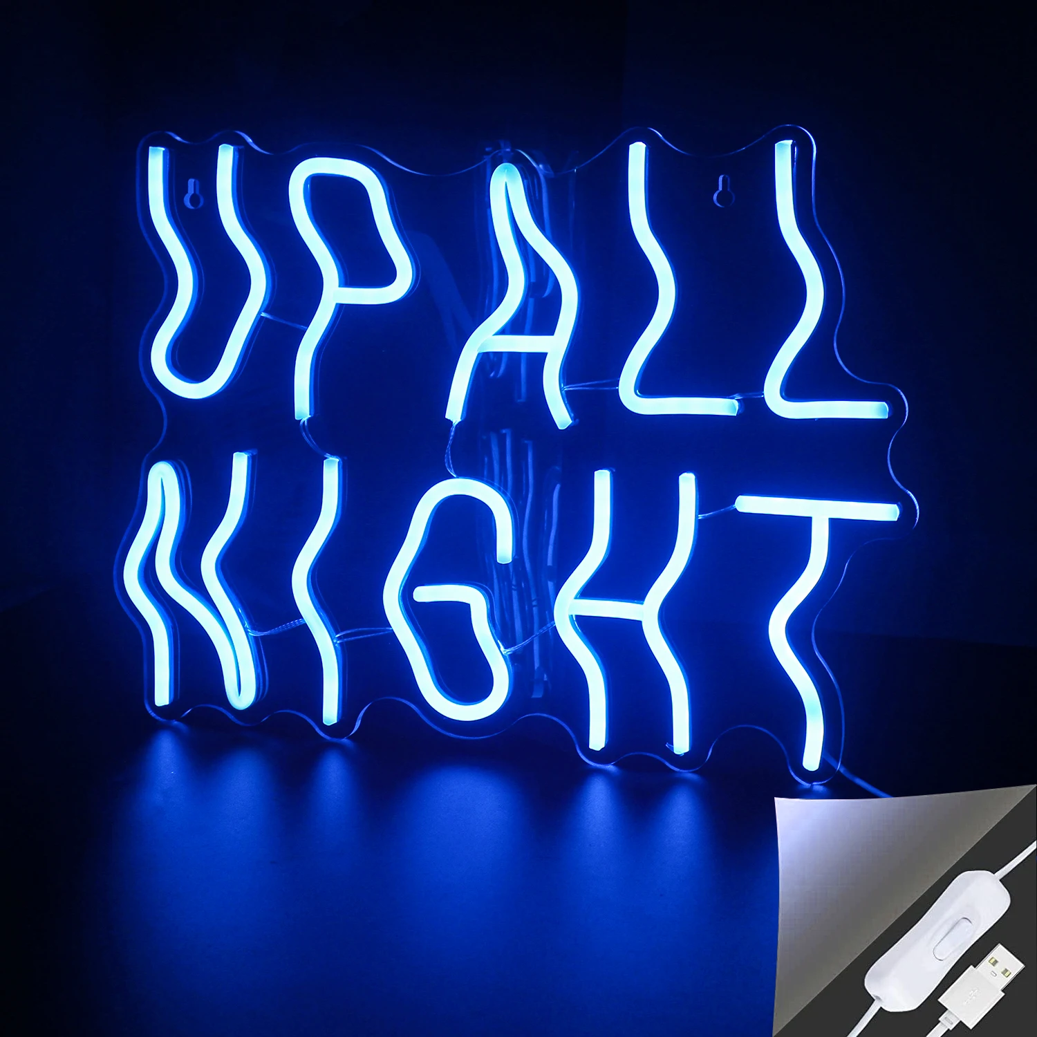 Ineonlife-Upall-Night-Neon-Sign-Word-Funny-Led-Light-Acrylic-Room-Home ...