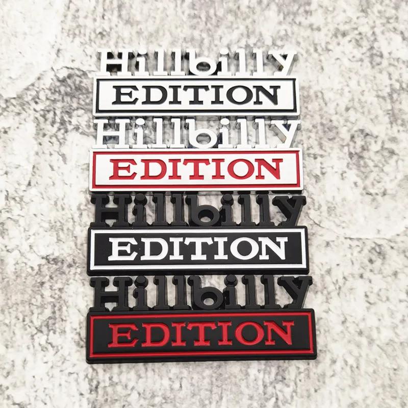 Cross-border-car-modification-standard-Hillbilly-metal-car-sticker ...