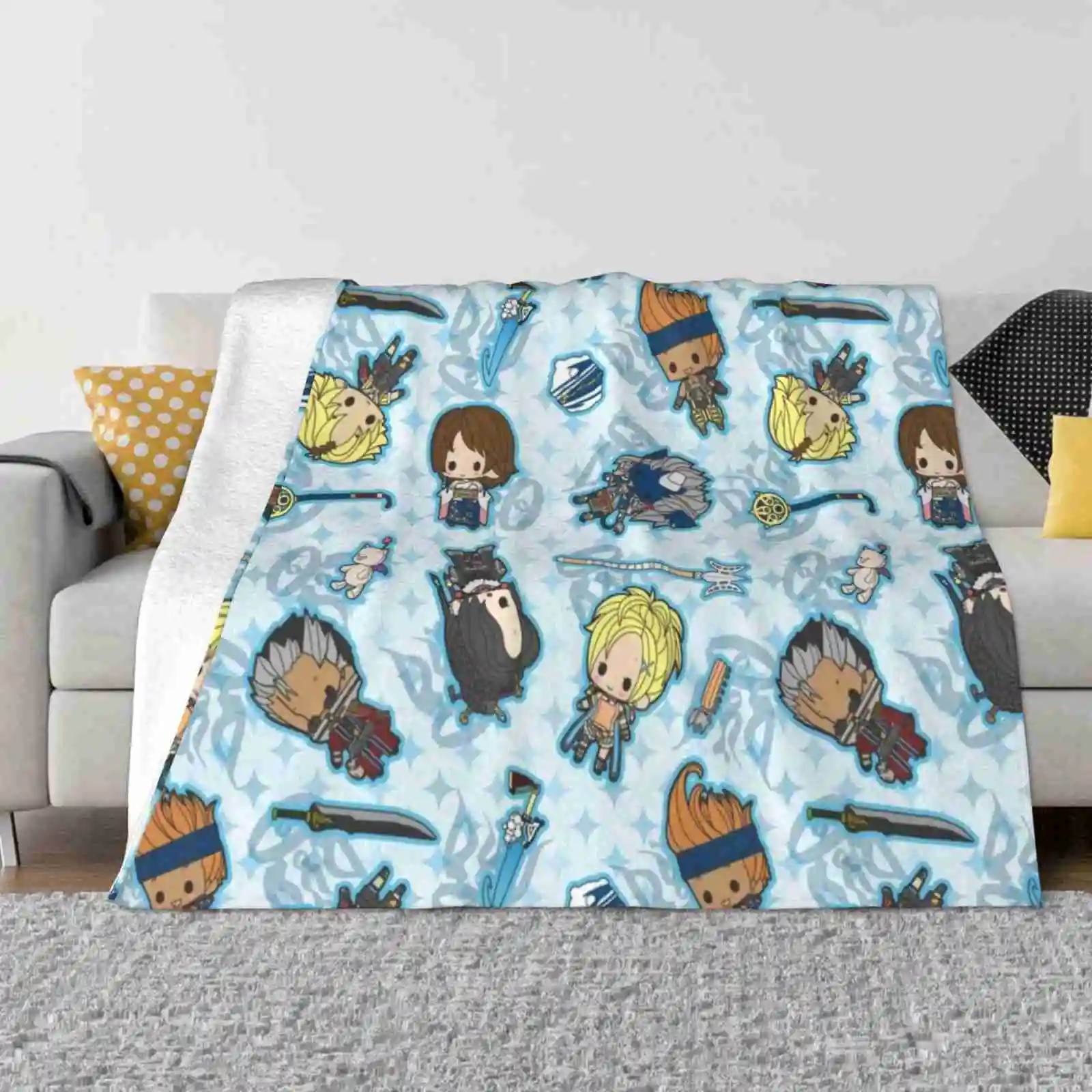 Final Fantasy X Chibi Fashion Soft Warm Flannel Blanket Final Fantasy X ...