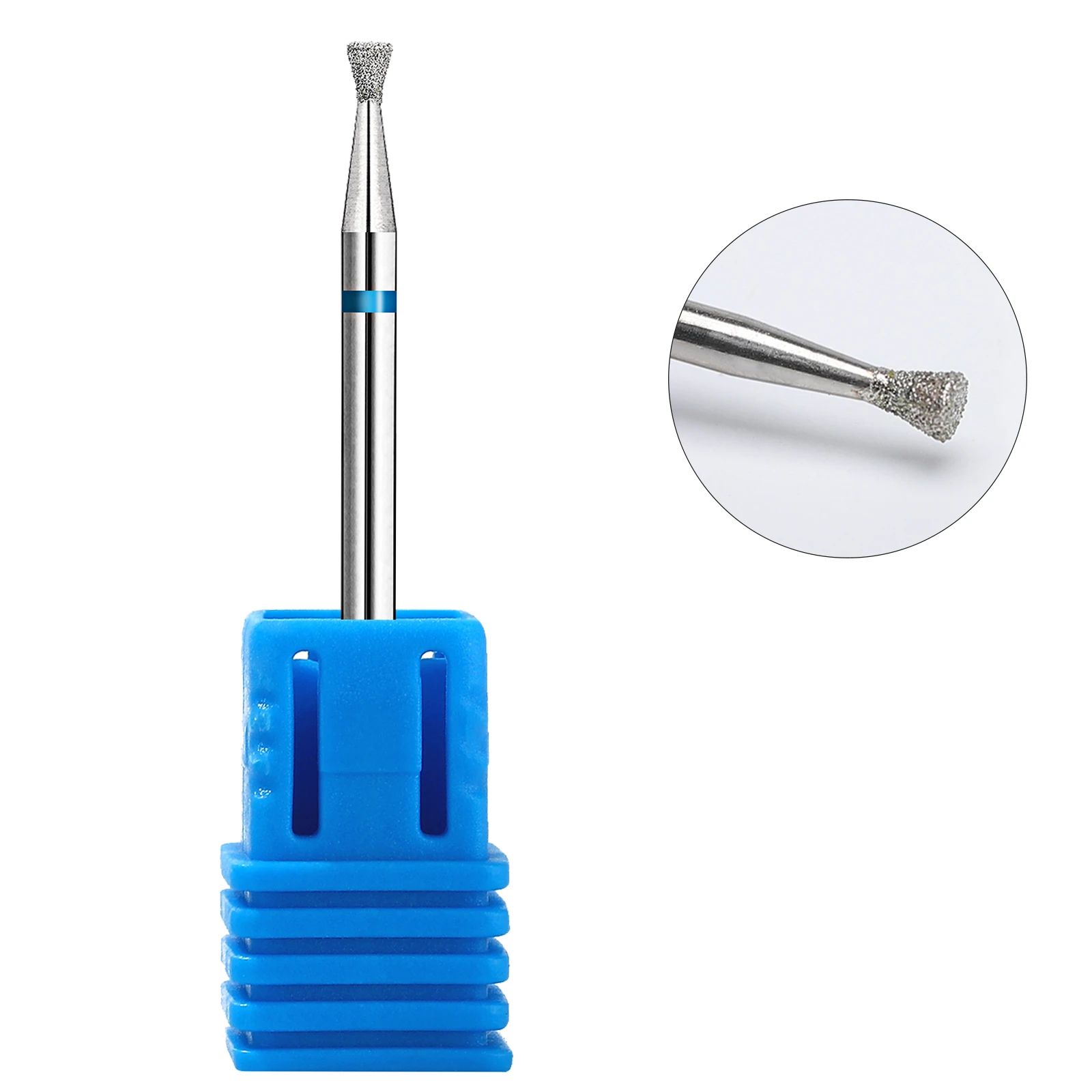 Inverted Cone Nail Drill Bits Fine Diamond Cuticle Clean Burr Russian ...