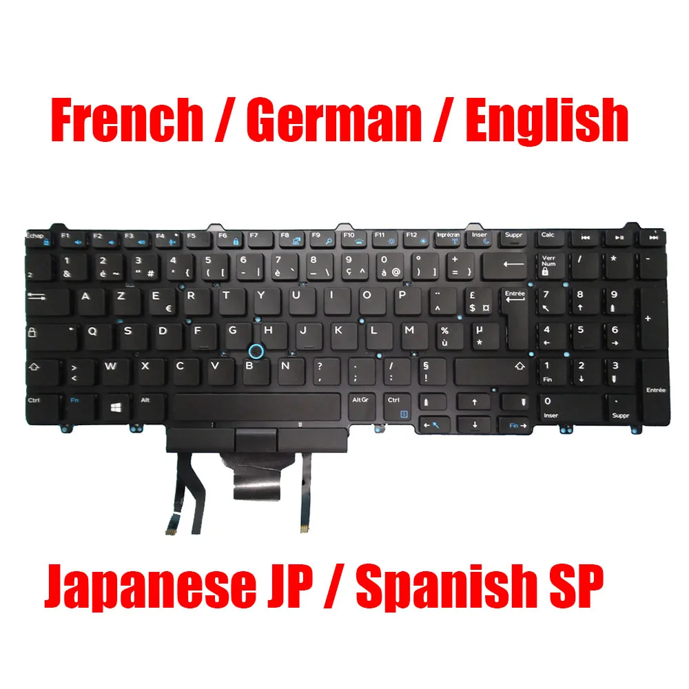 US-GR-FR-Laptop-Keyboard-For-DELL-For-Latitude-5580-5590-5591-E5550 ...