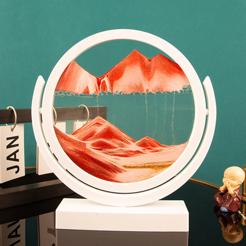 Flowing-Sand-Painting-Art-Hourglass-Rotatable-3D-Round-Glass-Deep-Sea ...