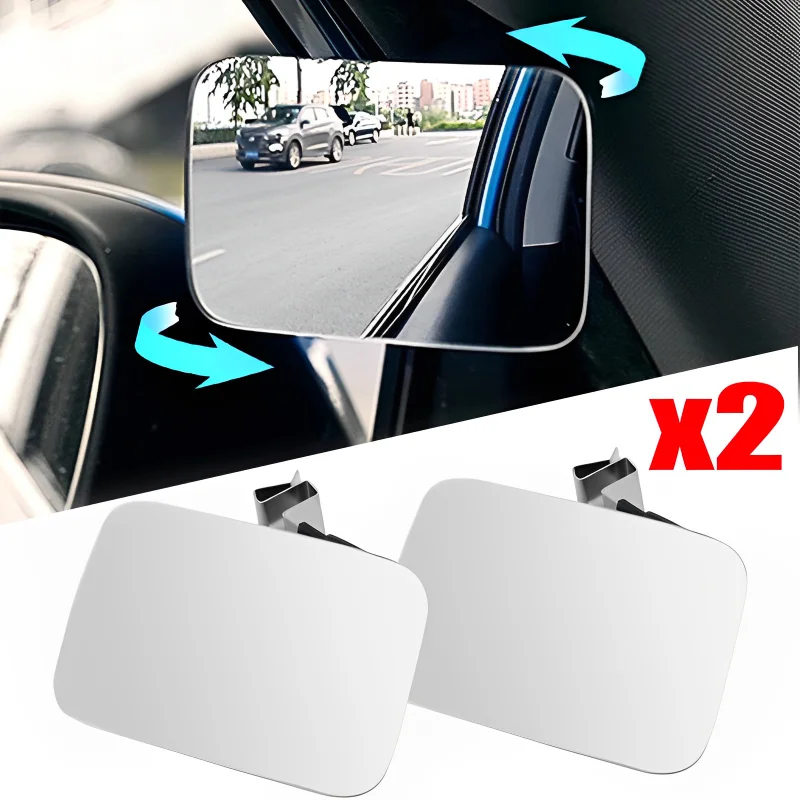 Car Auxiliary Blind Spot Mirror 360 Degree Wide Angle Adjustable Auto ...