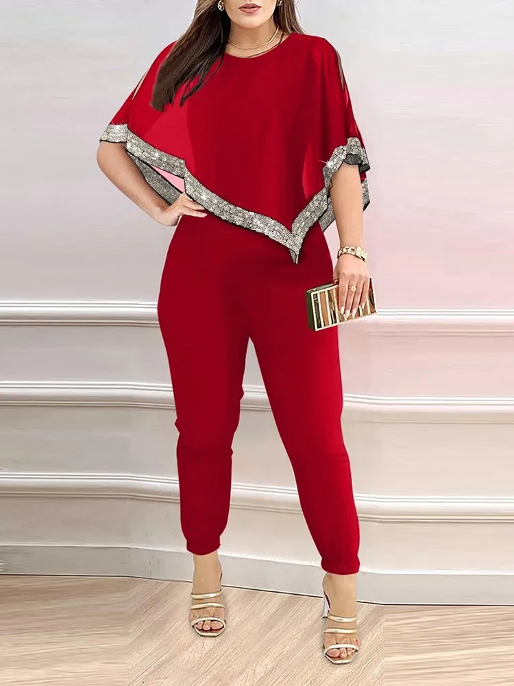 Conjunto-elegante-de-dos-piezas-para-mujer-Top-con-hombros-descubiertos ...