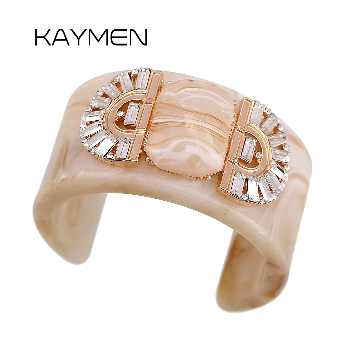 KAYMEN-New-Fashion-Brand-Crystal-Handmade-Resin-Bracelet-Cuff-Bangle ...