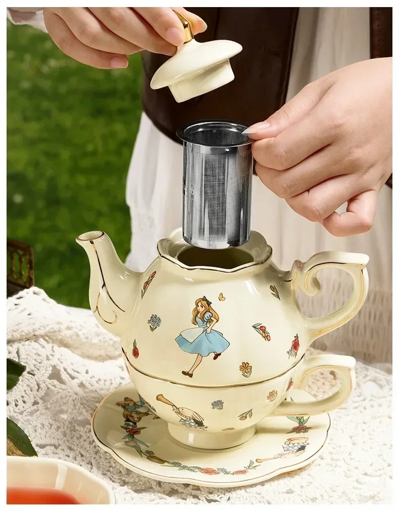 Enchanting-Vintage-Alice-in-Wonderland-Tea-Set-with-Heart-Shaped-Teapot ...