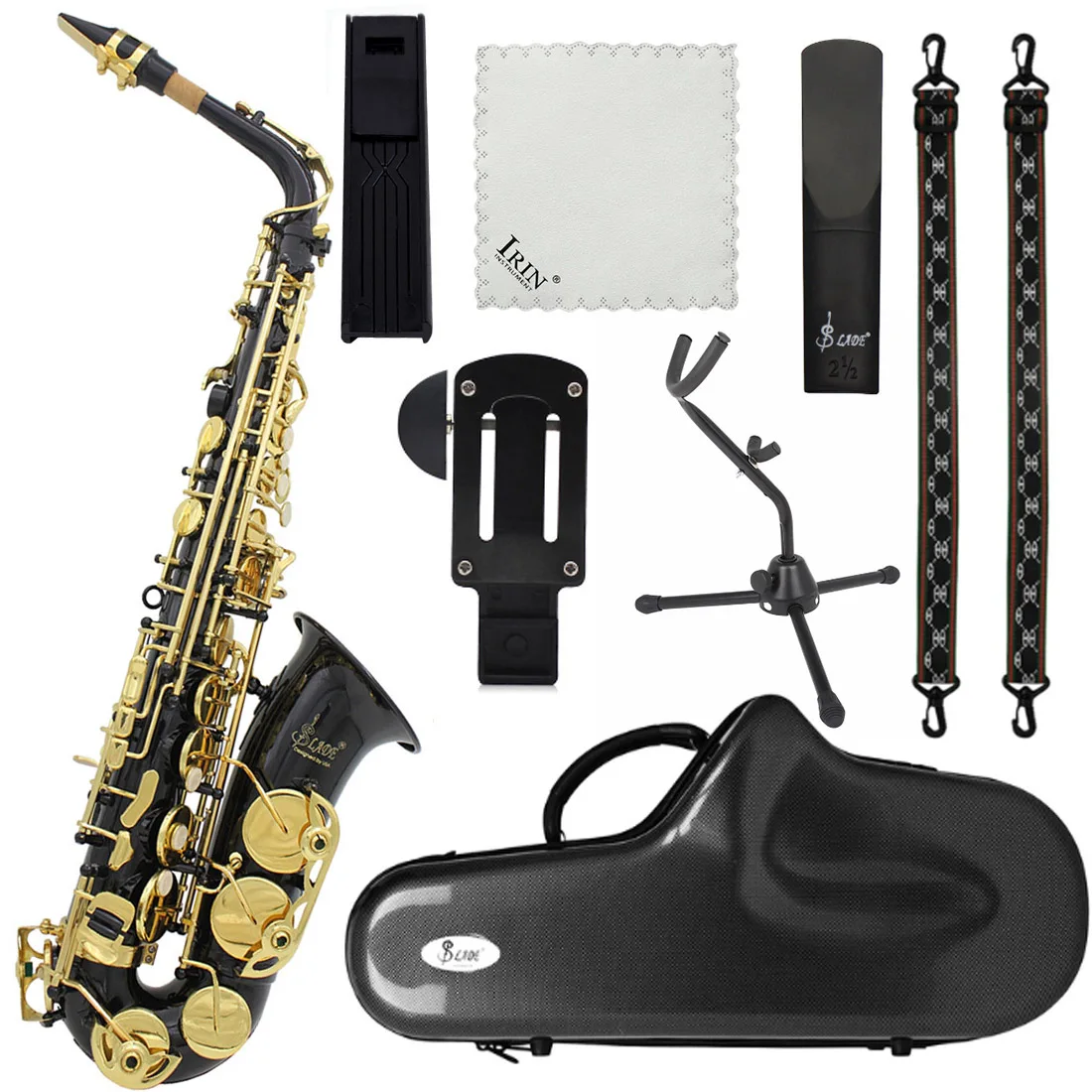 Black-Golden-Alto-Saxophone-E-flat-Alto-Saxophone-Eb-Saxophone-Brass ...