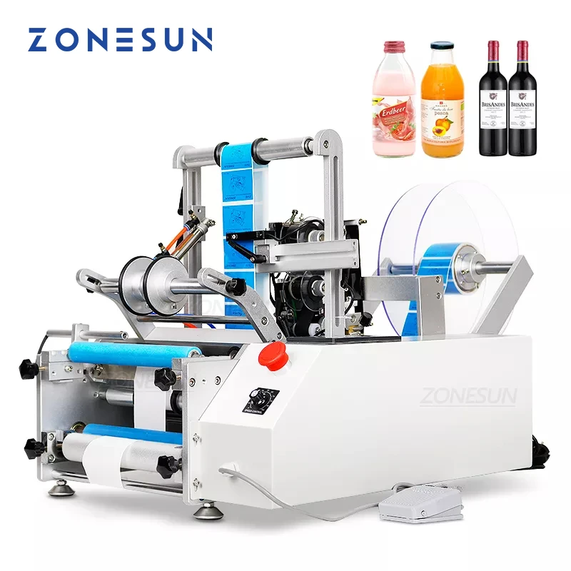 Zonesun Lt190 Semi-automatic Plastic Tin Can Glass Round Bottle ...