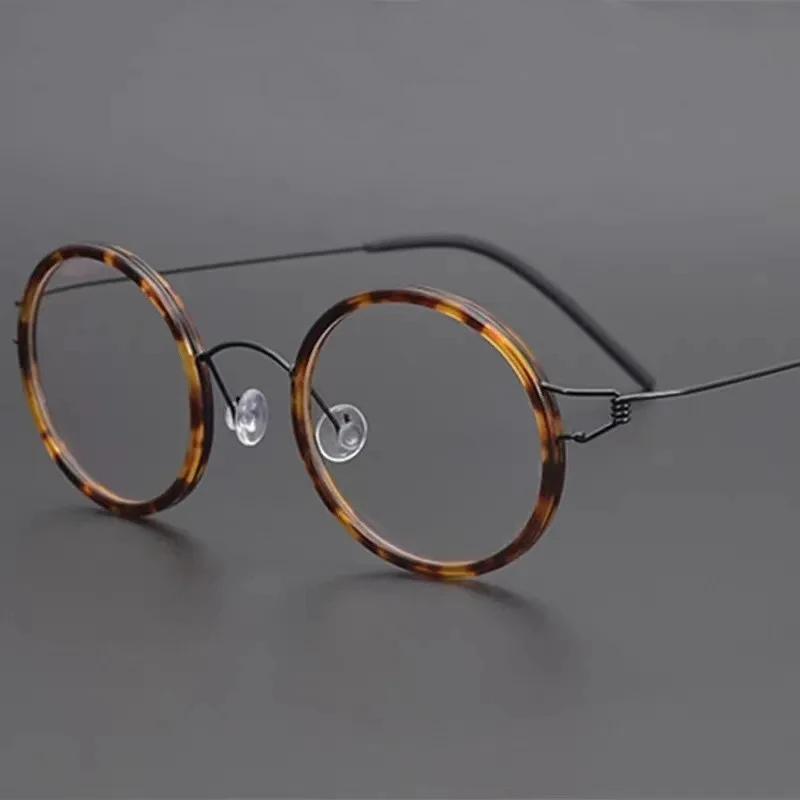 Marco-de-gafas-de-titanio-para-hombres-y-mujeres-gafas-redondas-de-goma ...