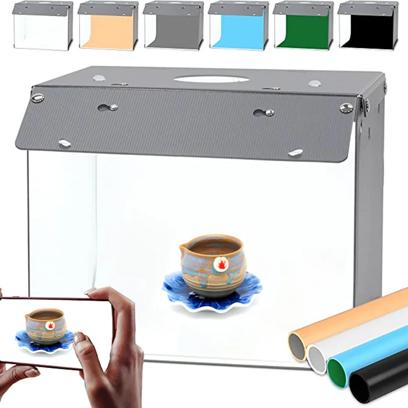 13" x 10" Photography Table Top Light Box Portable Softbox Photo Studio ...