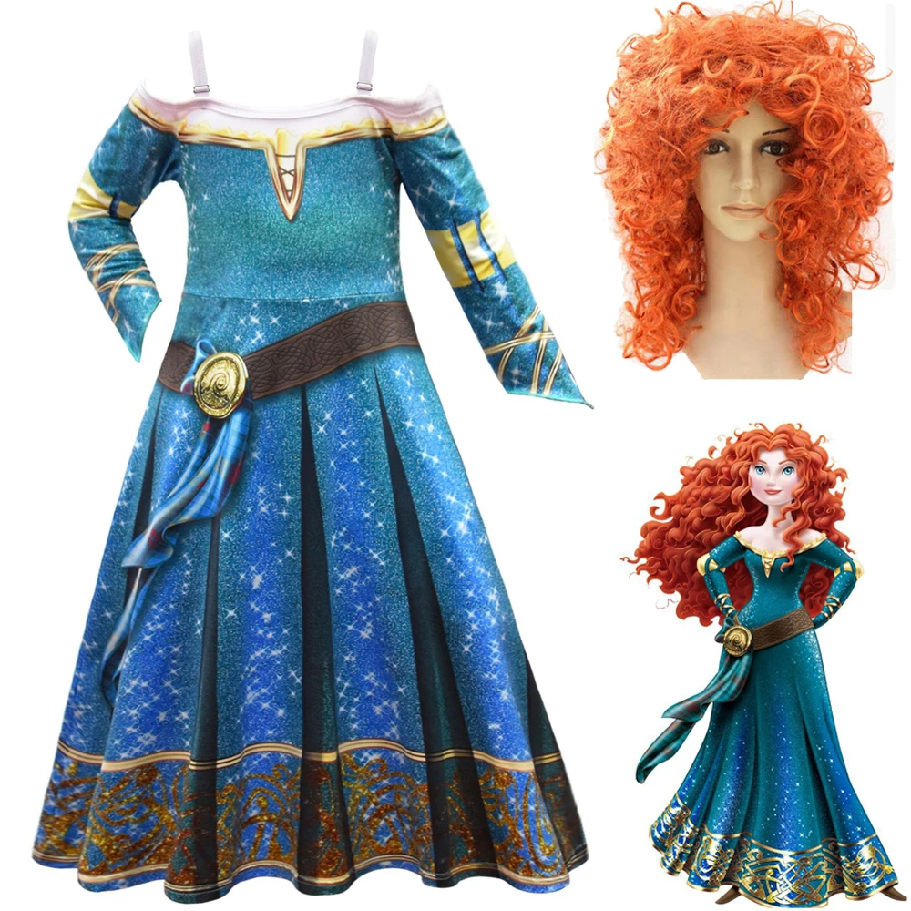 Halloween-Girls-Merida-Dress-Brave-Performance-Costume-Summer-Birthday ...