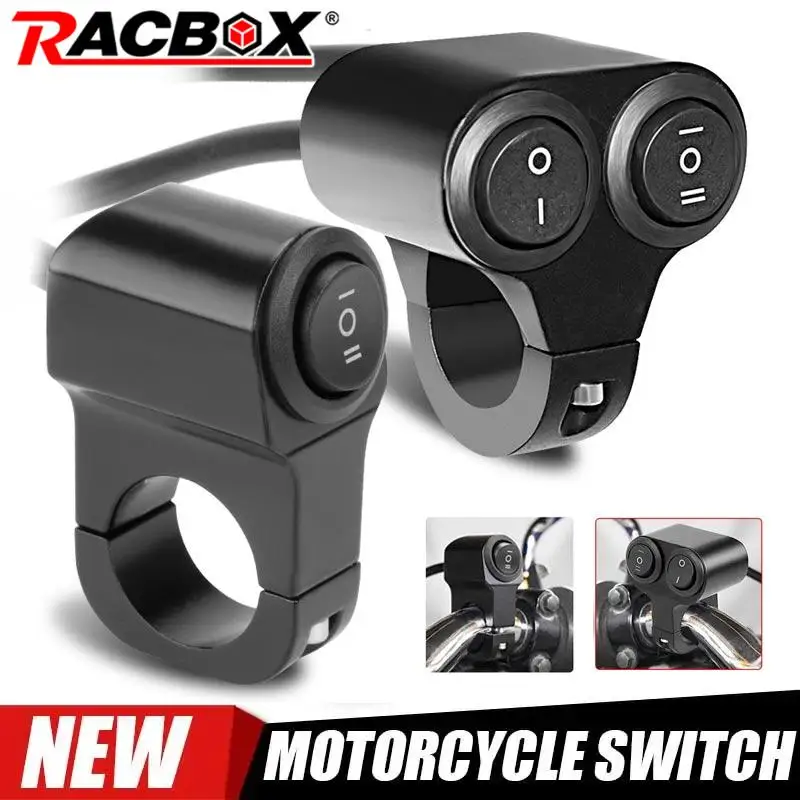 Universal 12V Motorcycle Switch For Headlight Turn Signal Light Button ...