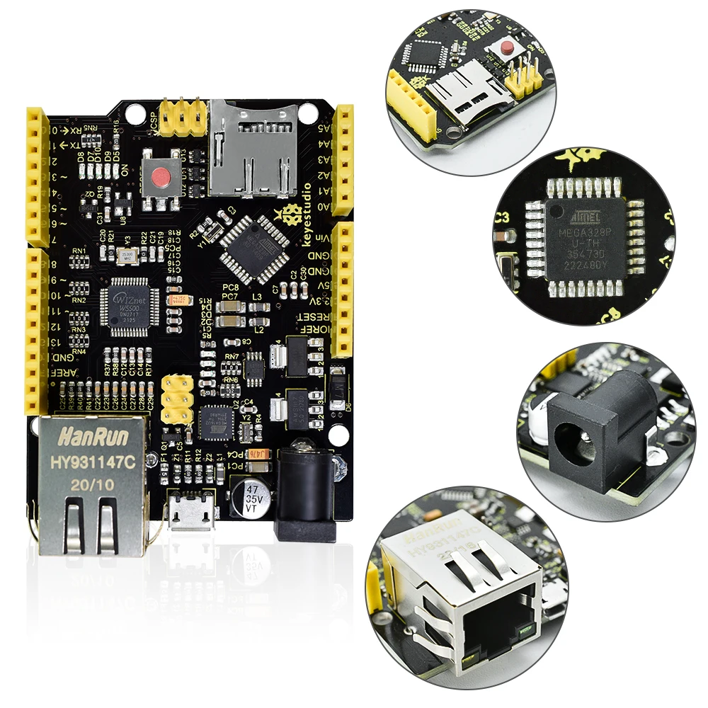 Placa De Desenvolvimento De Rede Ethernet Usb Para Arduino Unor3 ...