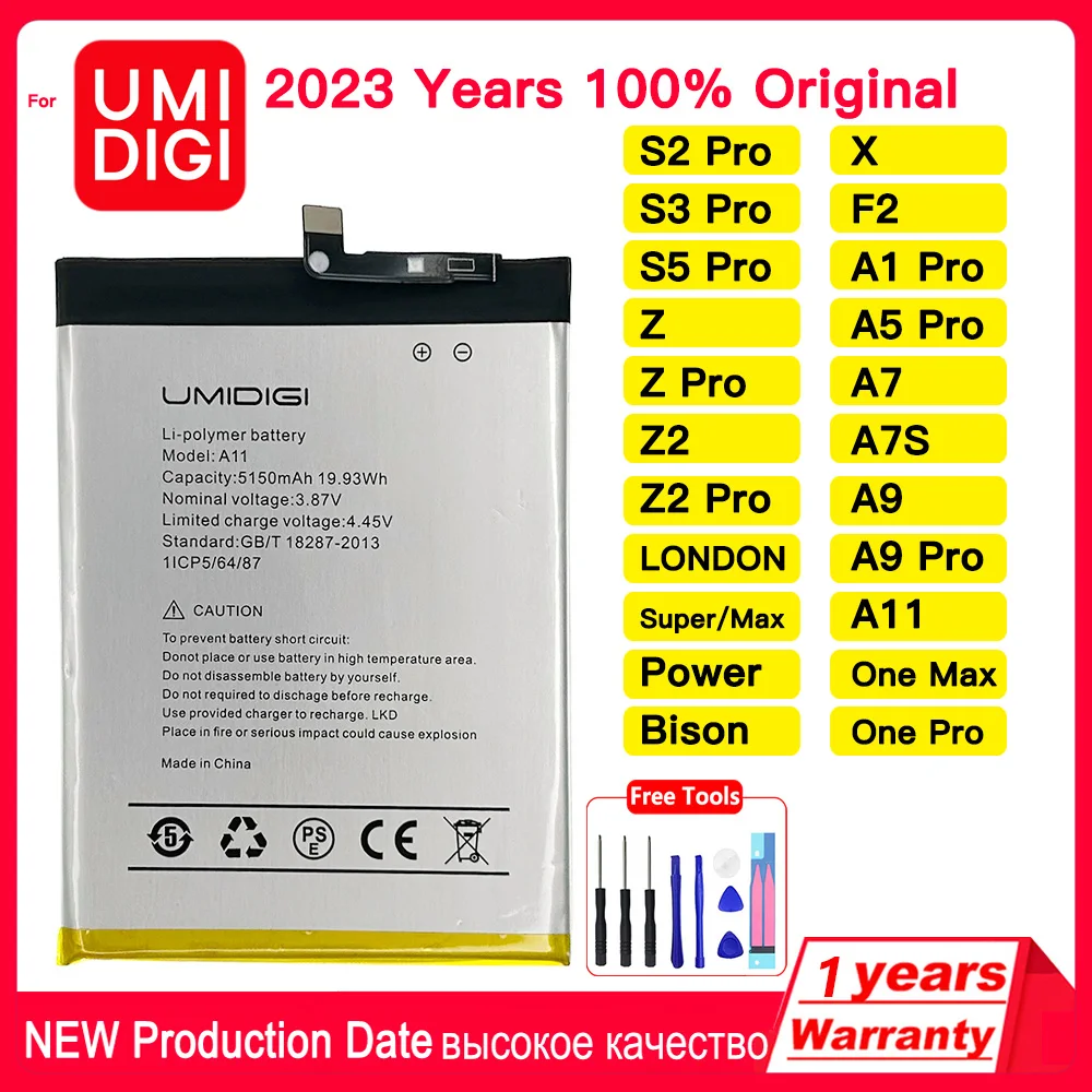 Original-Rechargeable-Battery-for-UMI-Umidigi-X-F2-A1-A3-A5-A7-A7S-A9 ...