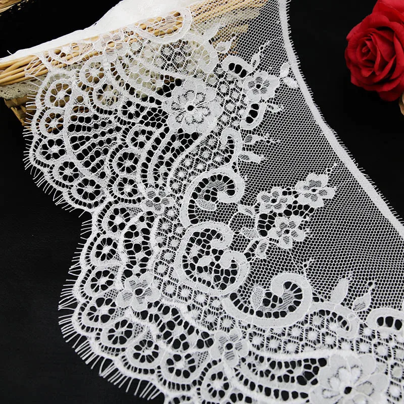 3-Meters-batch-20cm-Wide-Handmade-Eyelash-Lace-Fabric-Decoration-Sewing ...