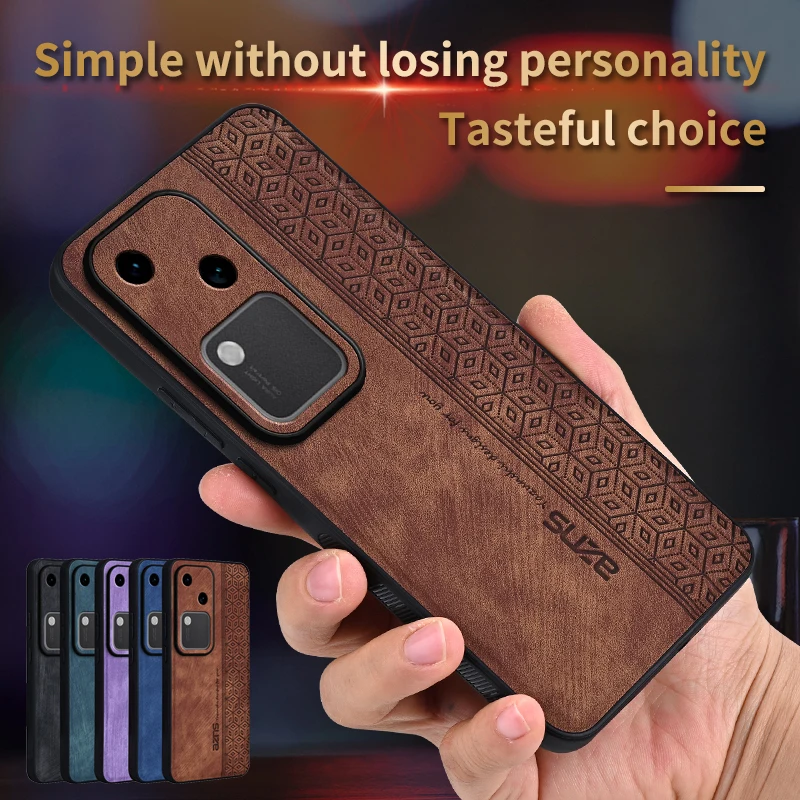 For-Vivo-V30-5G-Back-Cover-Skin-Feel-Shockproof-Leather-Phone-Case-For ...