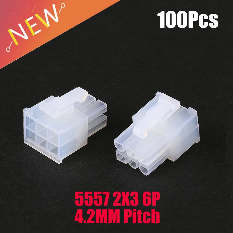 100PCS-5557-4-2mm-6P-6PIN-Connector-for-PC-Computer-ATX-Graphics-Card ...