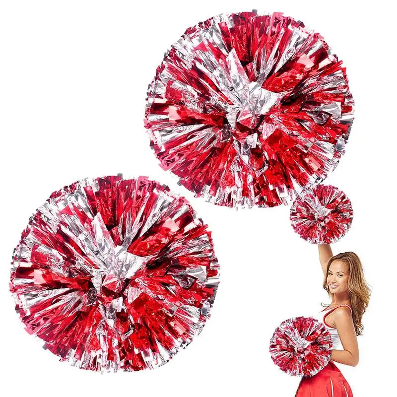 Competition-Flower-Handle-Cheerleader-Pom-Poms-Cheerleading-Cheering ...