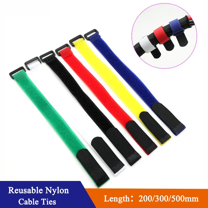10-50pcs-Reusable-Hook-and-Loop-Straps-Fastening-Cable-Ties-Cable ...