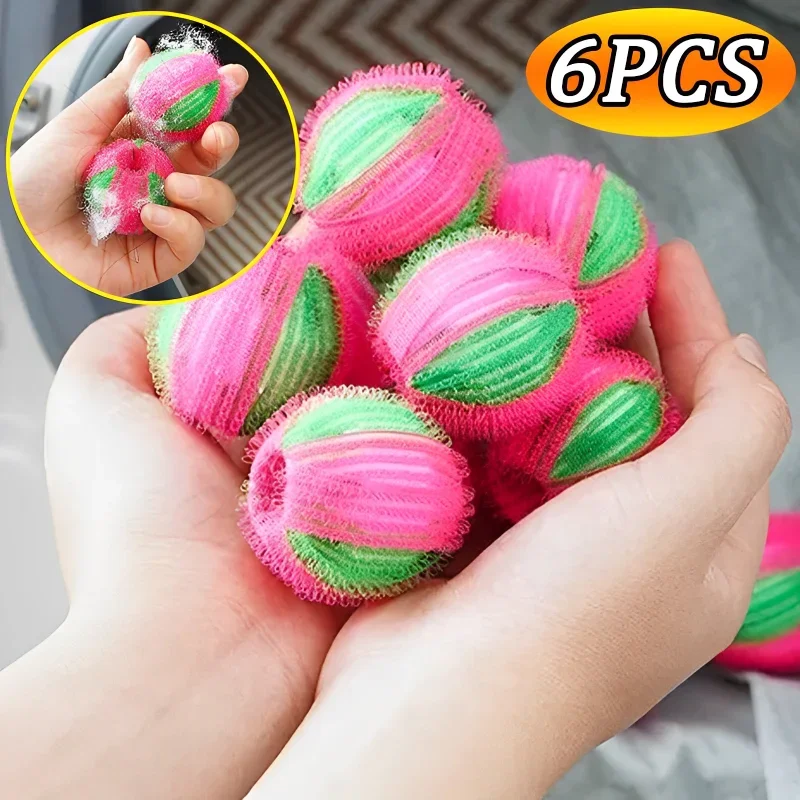 6-1PCS-Reusable-Magic-Pet-Hair-Removal-Laundry-Ball-Grabbing-Lint-Fluff ...