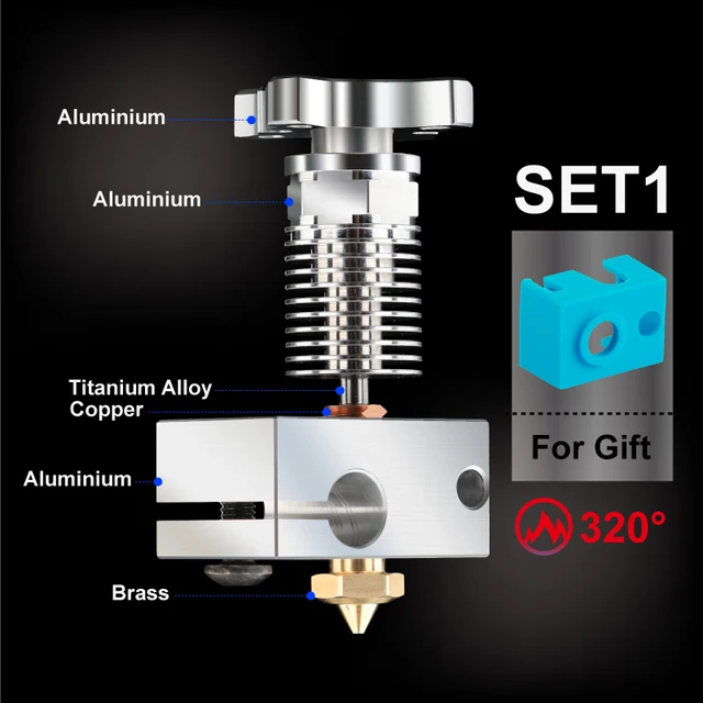 Mellow Metal Hotend | 3d Printer Parts Mellow | Mellow 3d Printer Kit ...