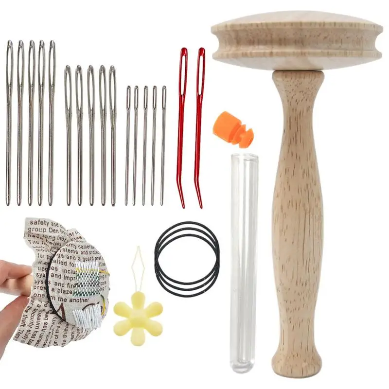 Wooden-Darning-Mushroom-Patchwork-Tool-Darning-Tool-Set-Speedweve-Sock ...