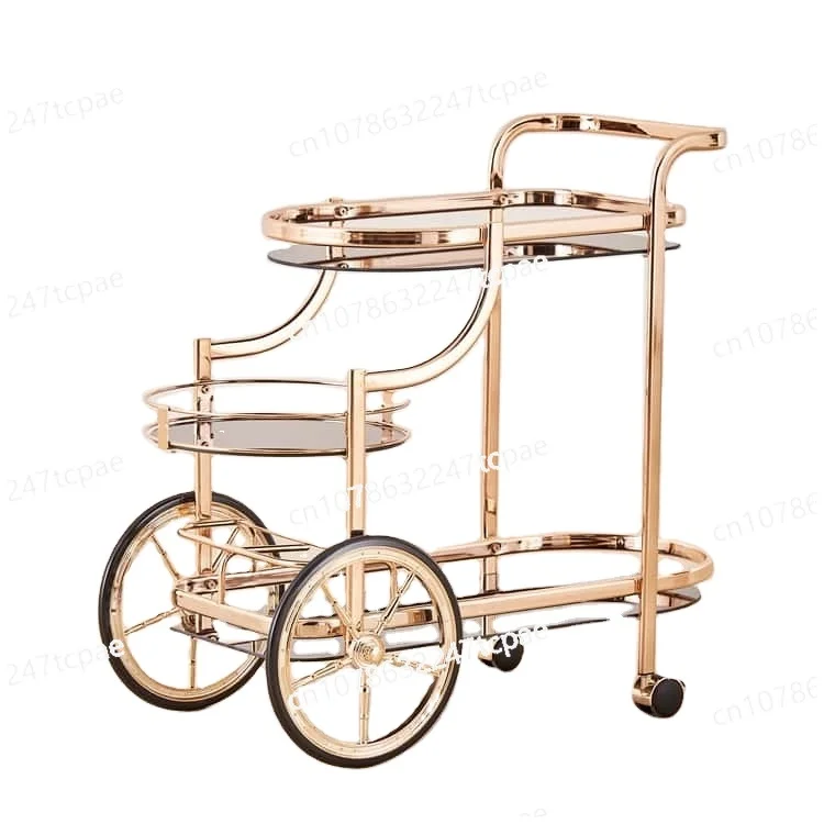 Luxury Gold Metal Frame Bar Trolley Metalware Trolley - AliExpress 15