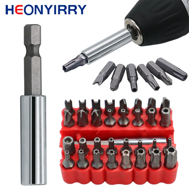 33pcs Security Bit Set with Extension Bit Holder Tamper Star ...