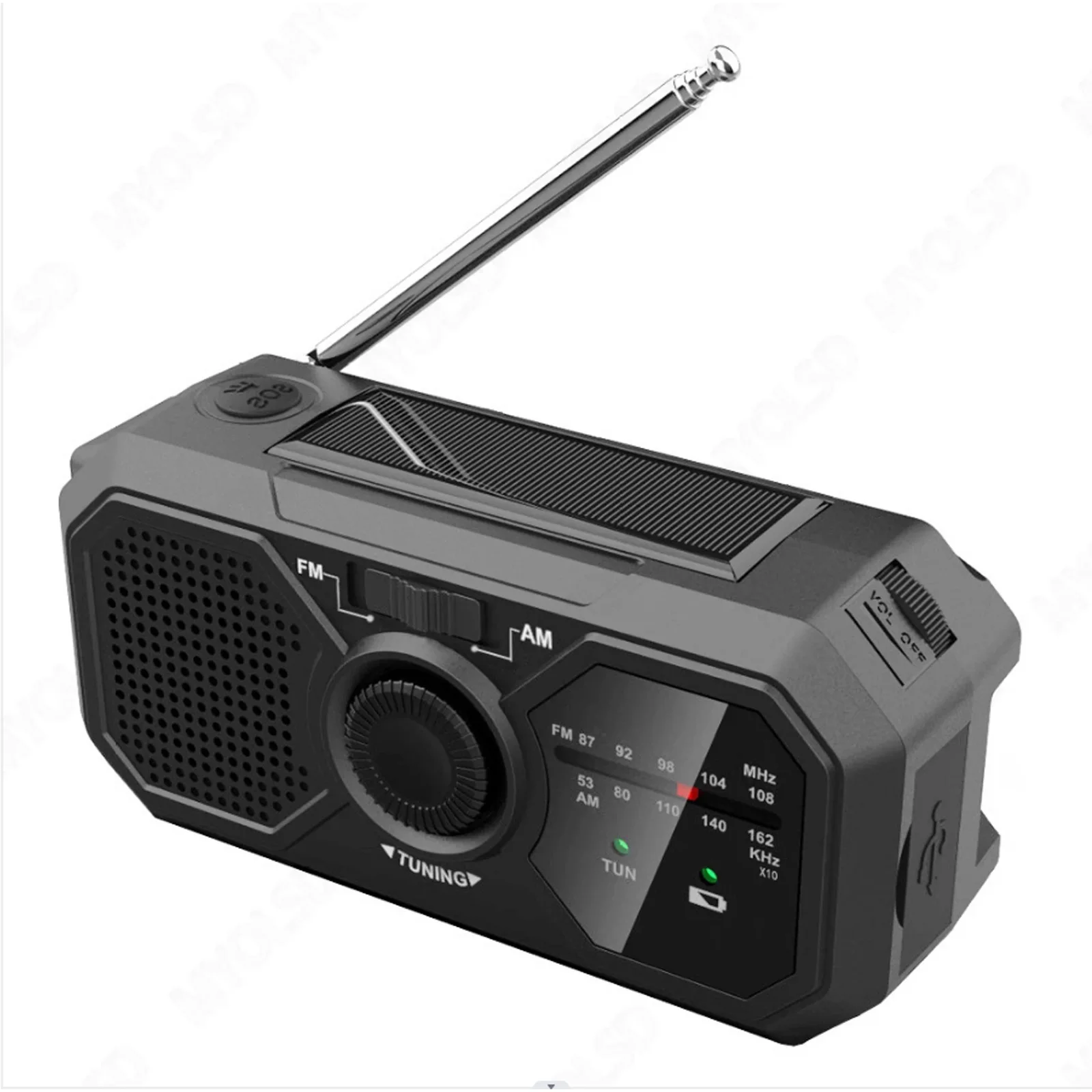 Multifunctional-Hand-Radio-Solar-Crank-Dynamo-Powered-FM-AM-WB-Weather ...