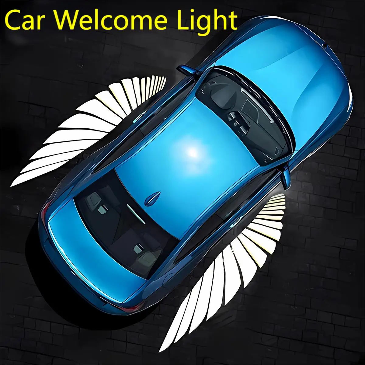 Car-Welcome-Light-LED-Rearview-Mirror-Ambient-Lamps-Dynamic-Projection ...