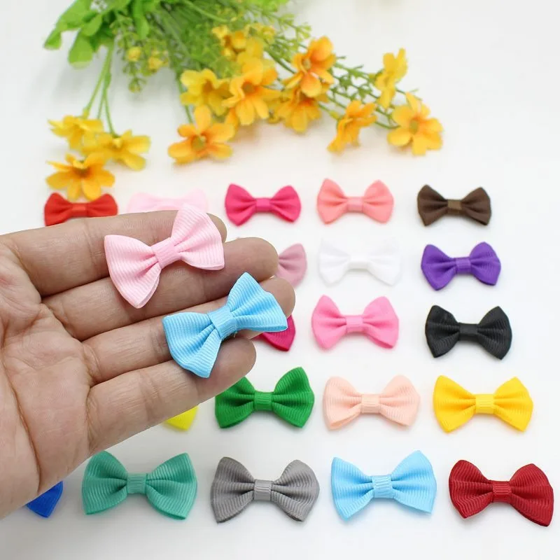 50Pcs-Color-Satin-Ribbon-Bows-23-25mm-Hand-Bow-knot-Tie-Small-Bows-for ...