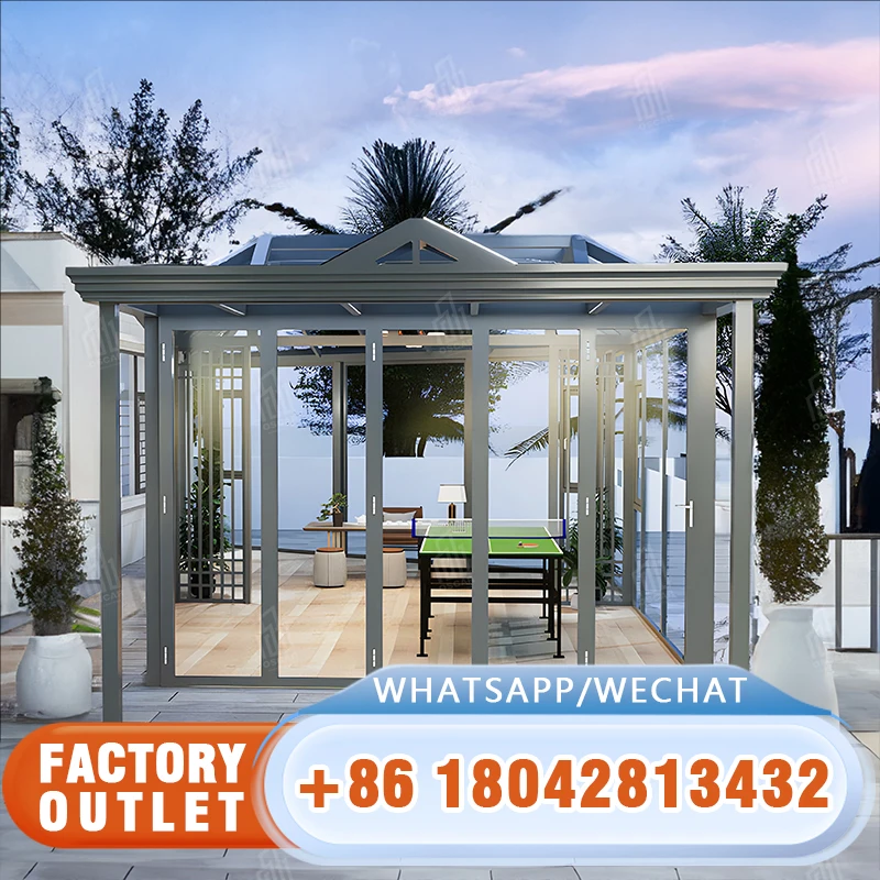 Outdoor Professional and Glass Aluminium Veranda Kit Sunrooms & Glass ...